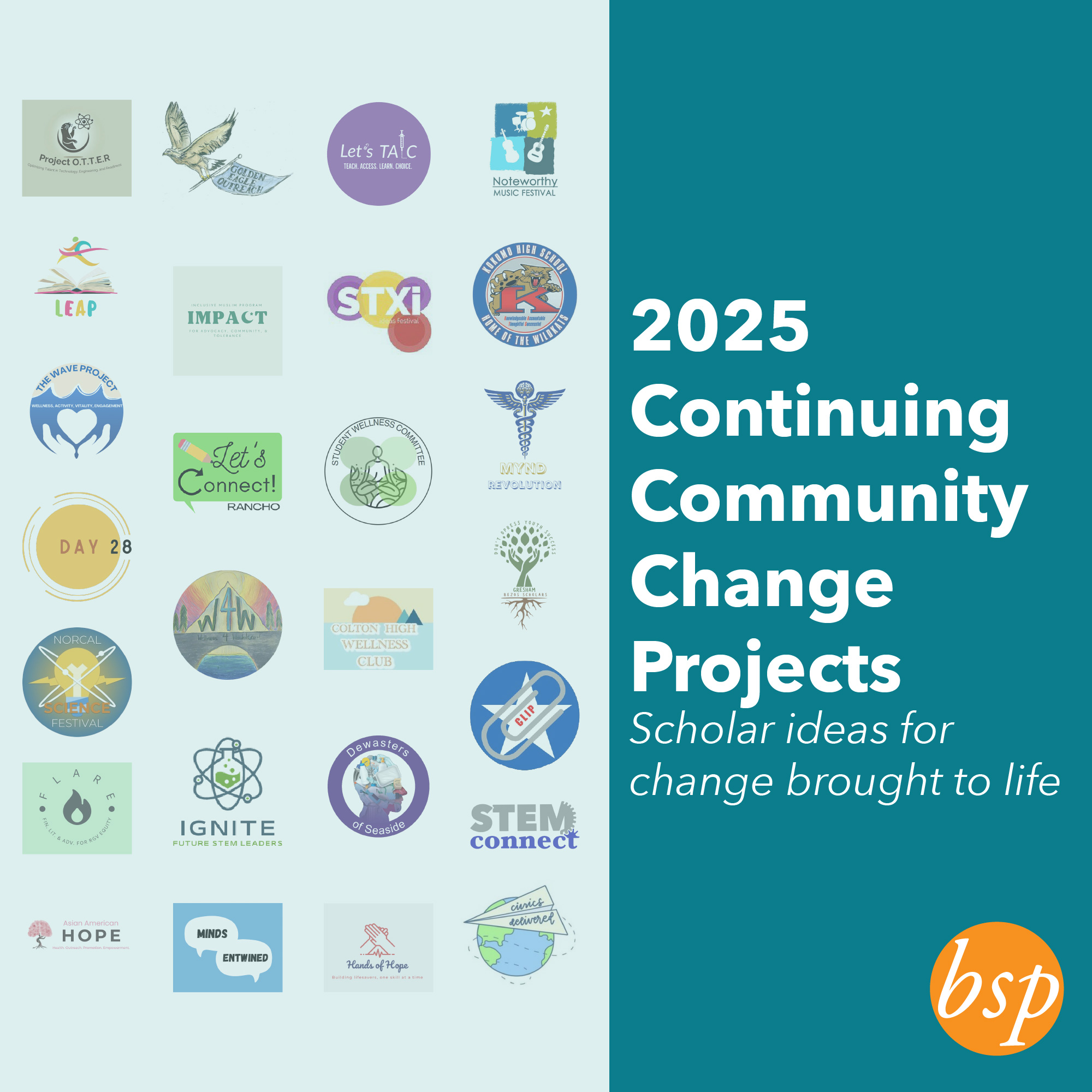 Announcing 2025 Continuing Community Change Projects - Bezos Scholars ...